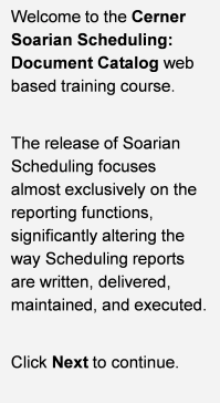 Cerner Soarian® Scheduling: Document Catalog